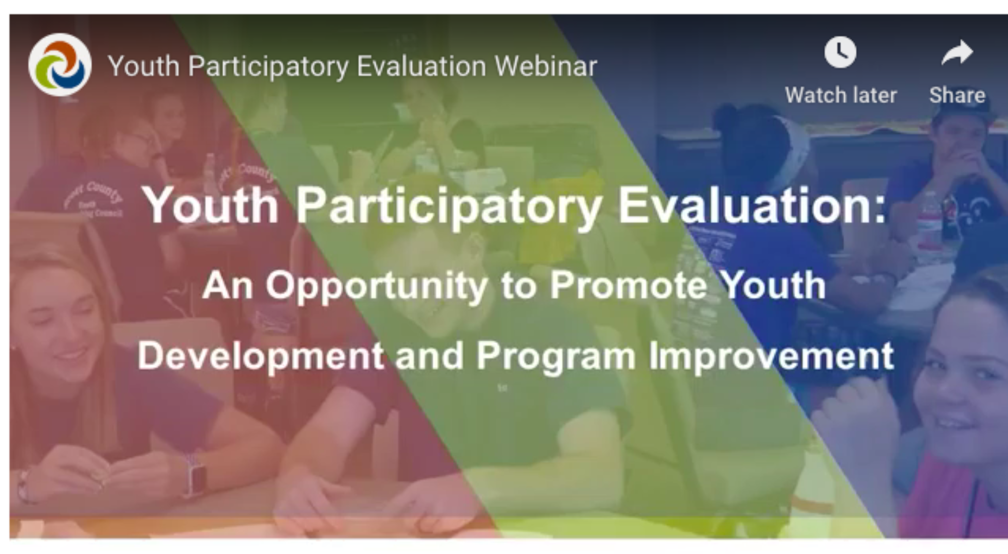 Youth Participatory Evaluation: An Opportunity to Promote Youth ...